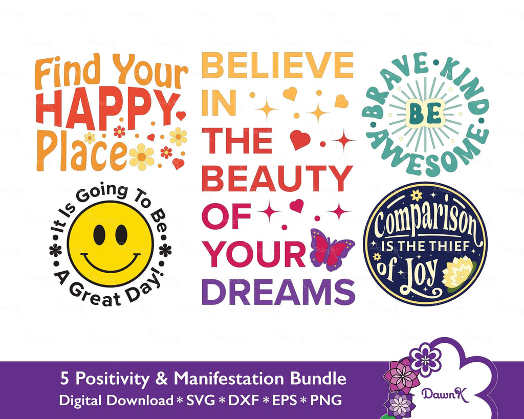 5 Positivity & Manifestation Bundle - Empower Your Day and Manifest ...