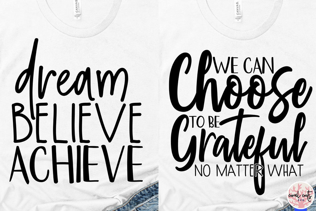 Positivity Quote Bundle – SVG EPS DXF PNG - So Fontsy