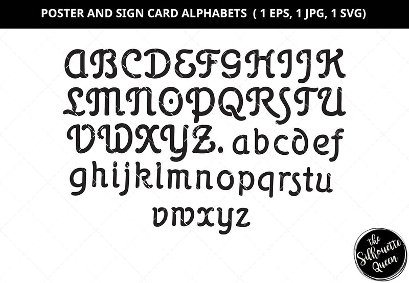 Poster card Alphabet, Sign card Alphabet, alphabet template svg ...