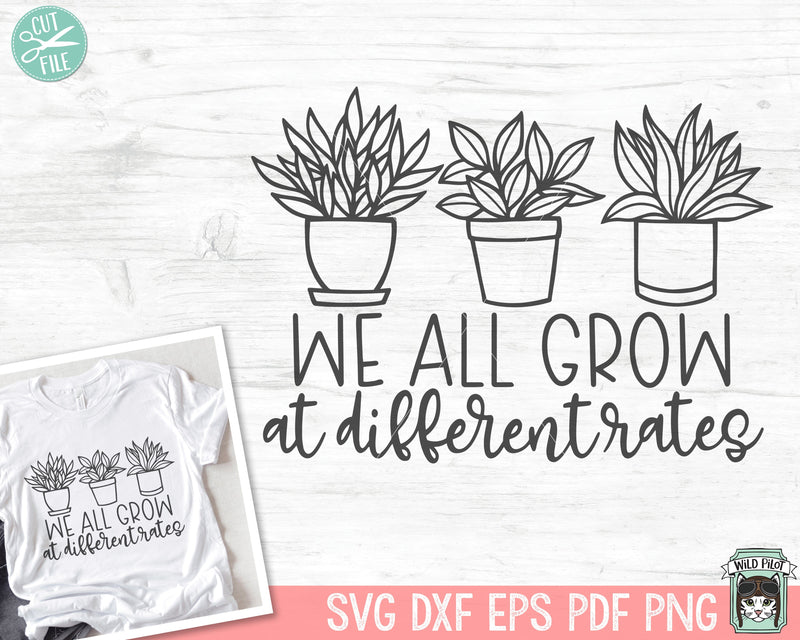 Potted Plants SVG, Inspirational Quote SVG, Positive Vibes SVG ...