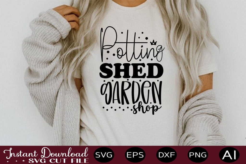Potting Shed Garden Shop SVG - So Fontsy