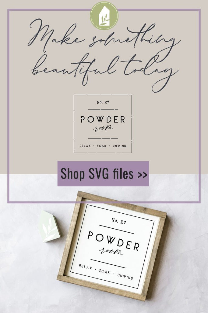 Powder Room SVG | Modern Farmhouse SVG | Bathroom Sign SVG - So Fontsy
