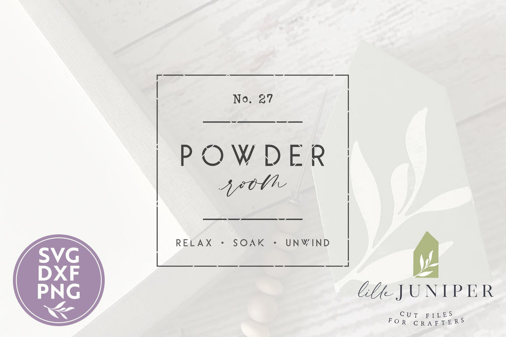 Powder Room SVG | Modern Farmhouse SVG | Bathroom Sign SVG - So Fontsy