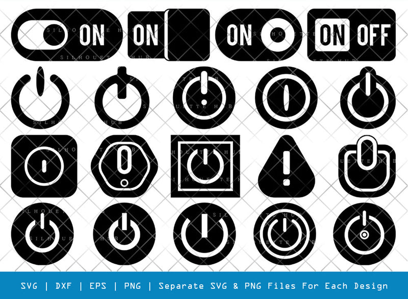 Power Button SVG, Power Silhouette, On-Off Button Svg, Power Symbol Svg ...