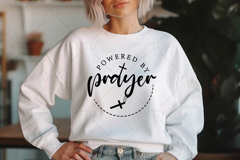 Powered By Prayer Svg Png Files, Prayer Svg, Christian Svg, God Svg ...