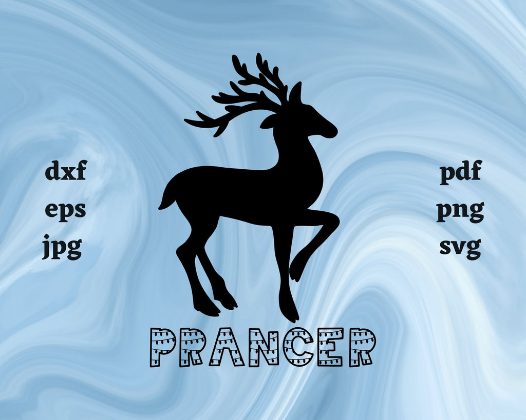 Prancer Reindeer SVG Cut File - So Fontsy