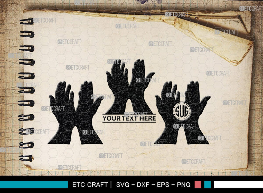 Praying Hand Monogram, Praying Hand Silhouette, Praying Hand SVG ...