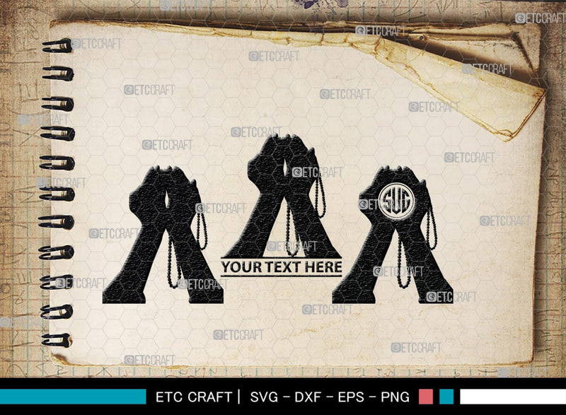 Praying Hand Monogram, Praying Hand Silhouette, Praying Hand SVG ...