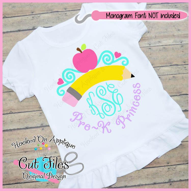 Pre-K Princess SVG DXF PNG EPS Cut File - So Fontsy