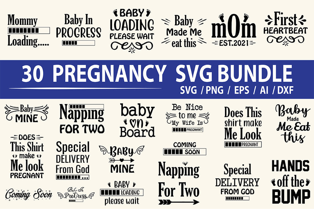 Pregnancy SVG Bundle - So Fontsy
