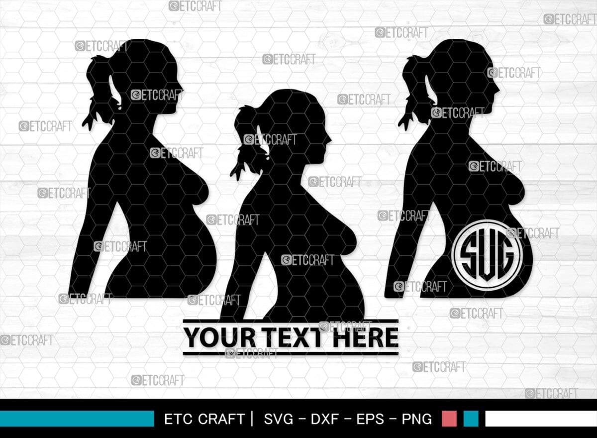 Pregnant Couple Monogram, Pregnant Couple Silhouette, Pregnant Couple ...