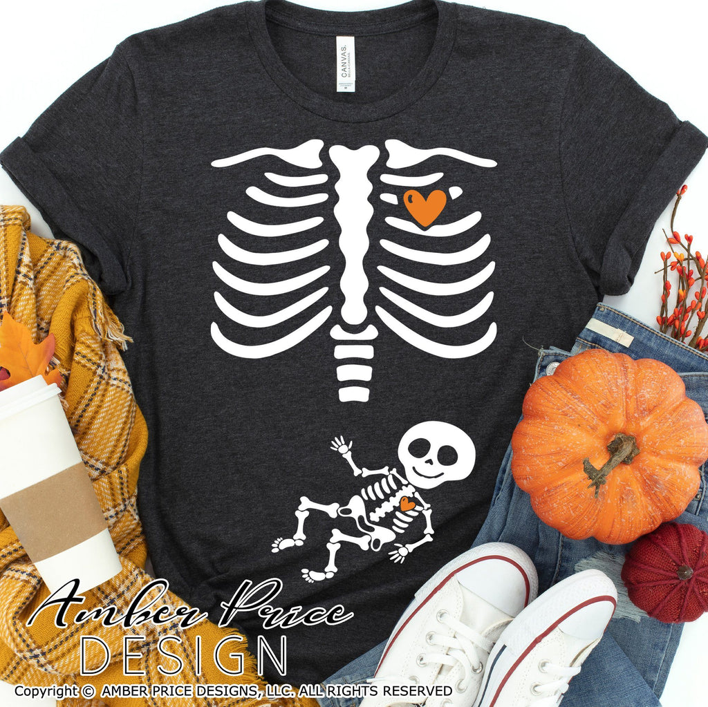 Pregnant Skeleton SVG | Halloween Pregnancy Maternity SVG PNG DXF - So ...