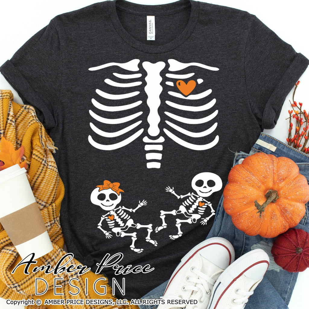 Pregnant Skeleton SVG | Halloween Pregnancy Maternity SVG PNG DXF - So ...