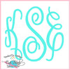 Pretty Monogram SVG DXF EPS Font Cut File - So Fontsy