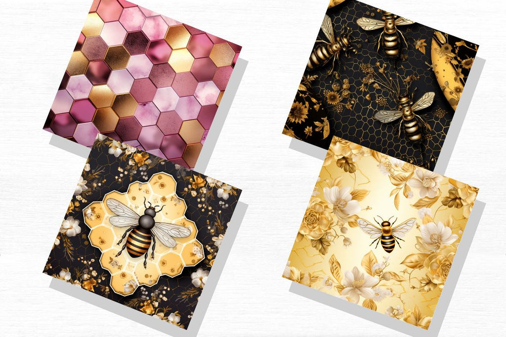 Princess Bee Digital Paper Bundle - So Fontsy