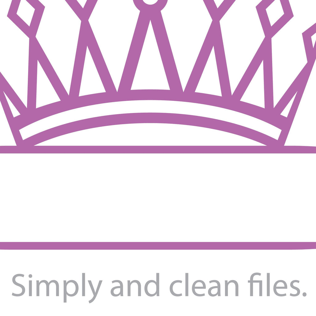 Princess Crown Monogram. Cut files for Cricut. Clip Art silhouettes ...