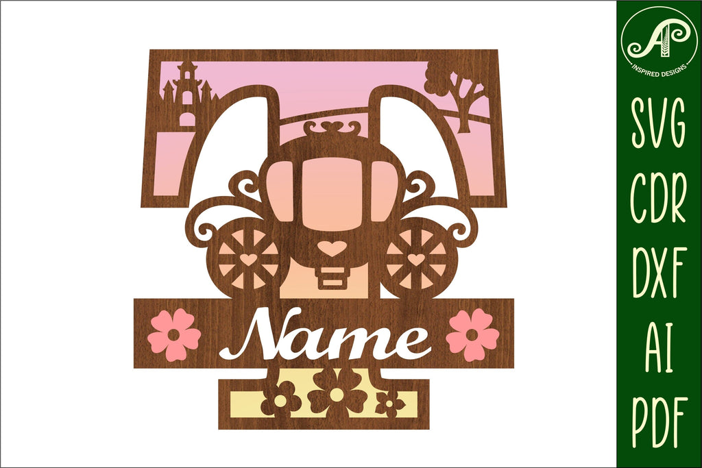 Princess Monogram Letter T SVG Cut File - So Fontsy