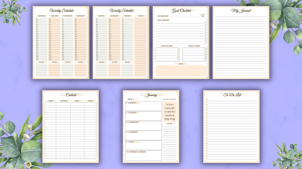 Printable 2022 Planner Canva Template - So Fontsy