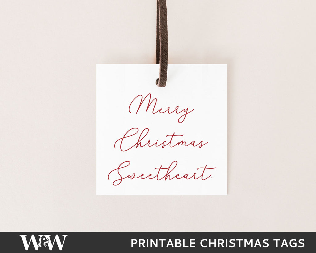 PRINTABLE Christmas Couples Gift Tag Bundle | Christmas Labels PDF JPG ...