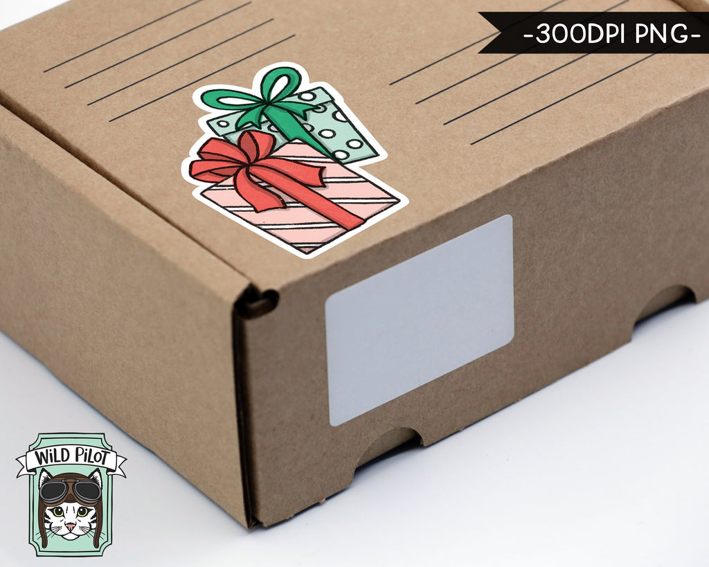 PRINTABLE Christmas Sticker files PNG file, Christmas Illustrations, C ...