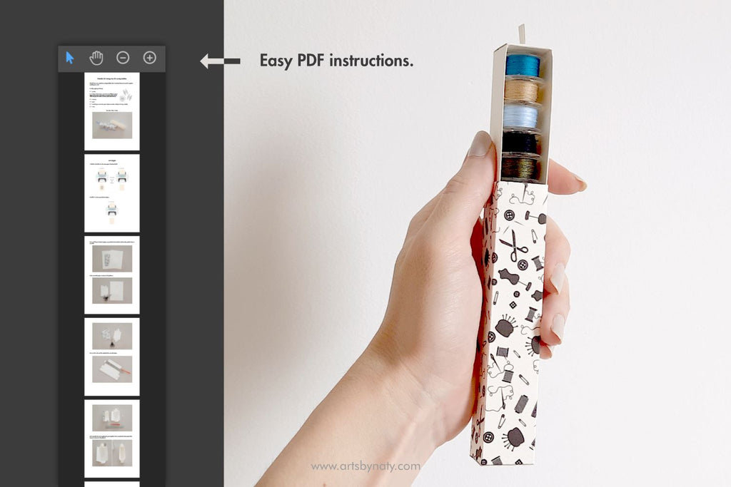 Printable DIY box template for sewing Bobbins. - So Fontsy