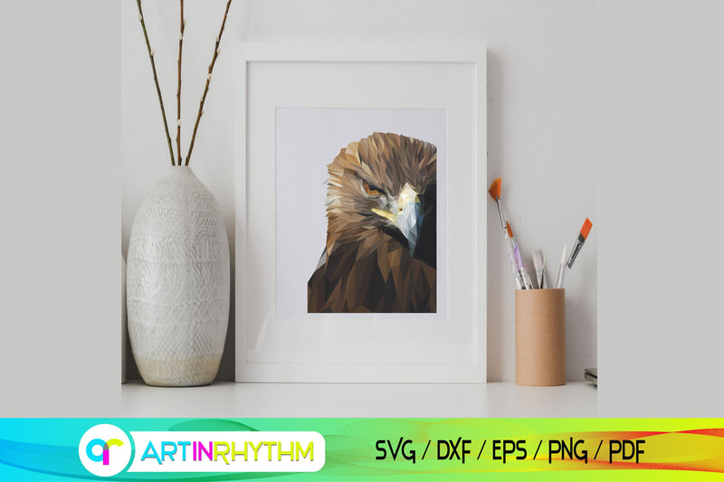 Printable eagle polygon wall art - So Fontsy