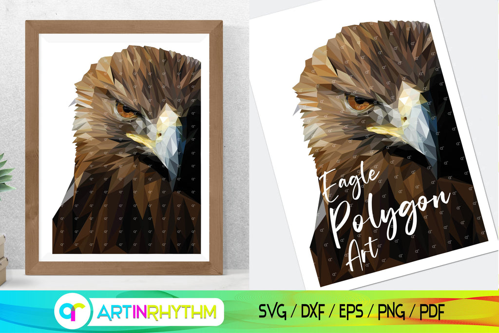 Printable eagle polygon wall art - So Fontsy