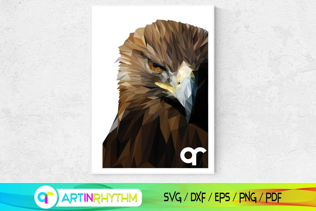 Printable eagle polygon wall art - So Fontsy