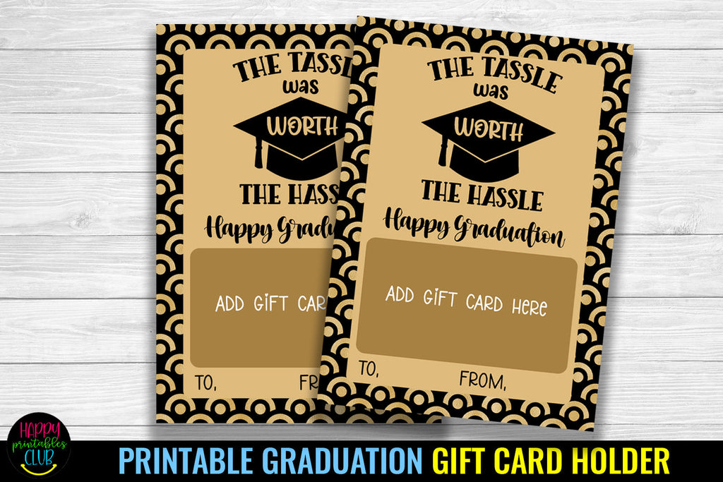 Printable Graduation Gift Card Holder- Grad Gift Card Holder - So Fontsy