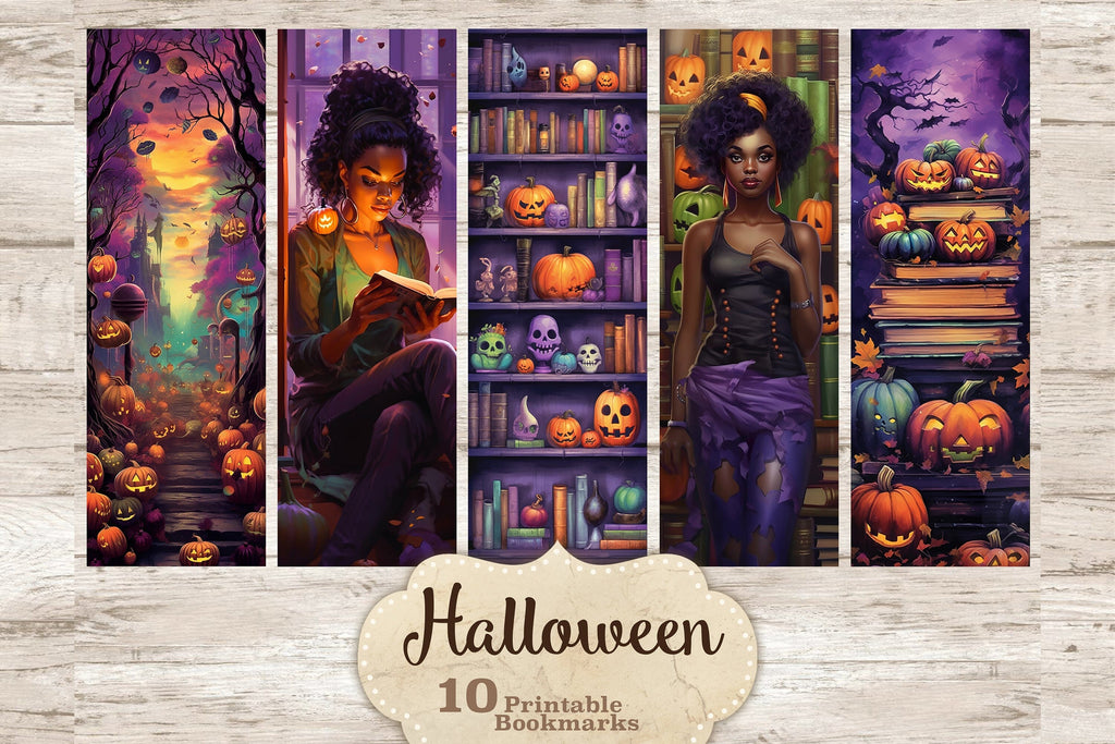 Printable Halloween Bookmarks | Booklover Bookmarks - So Fontsy