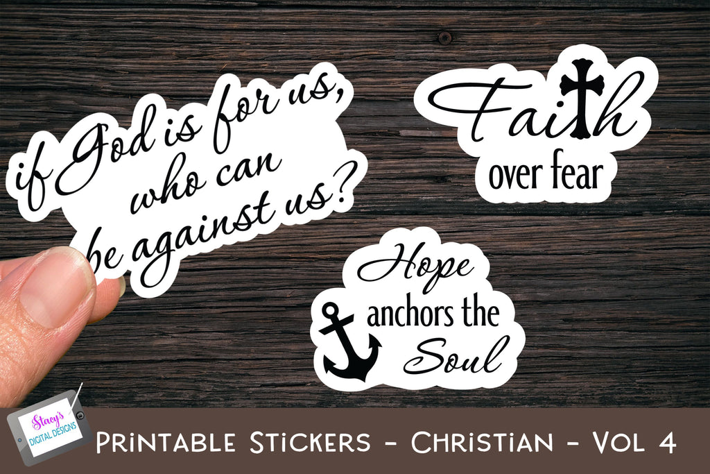 Printable Stickers - Christian Bible Verses - Vol. 4 - PNG - So Fontsy