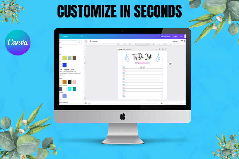 Printable to-Do List Page Canva Template - So Fontsy