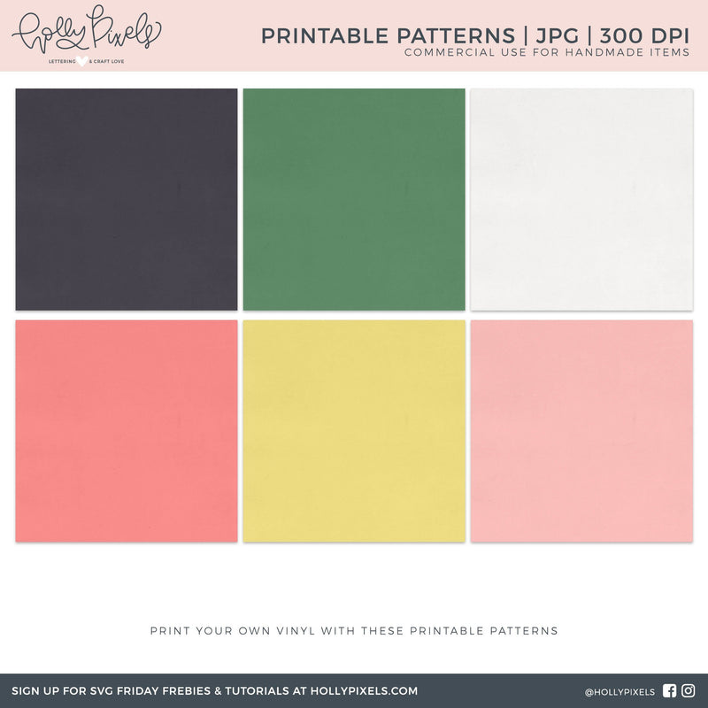 Printable Vinyl Patterns | Printable Backgrounds | Prep - So Fontsy