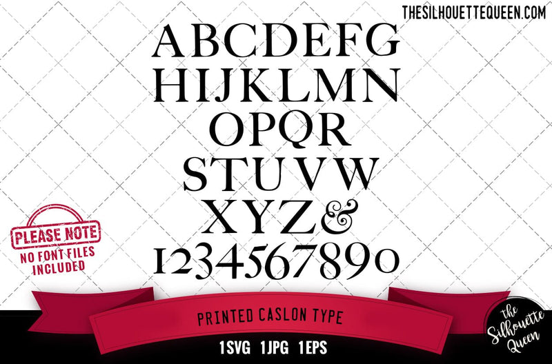 Printed Caslon Type alphabets - ABC letters - So Fontsy