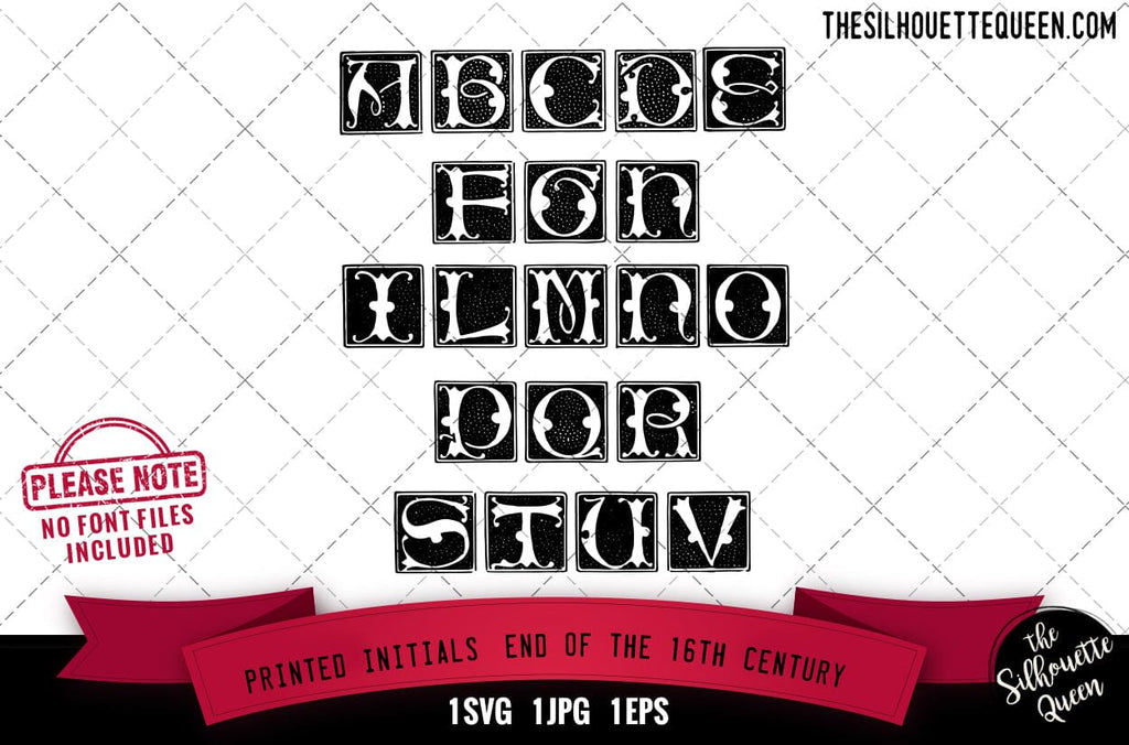 Printed Initials. End Of The 16th Century alphabets - ABC letters - So ...