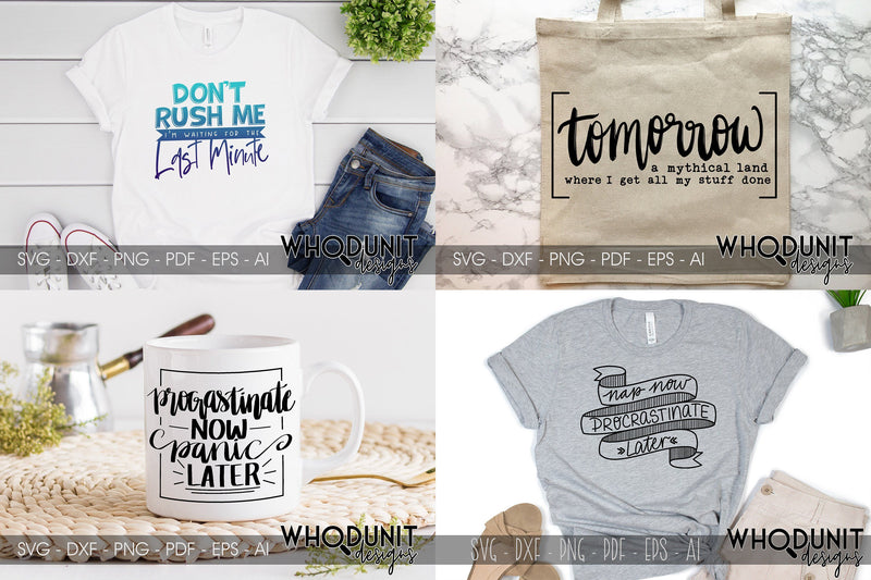 Procrastination Bundle SVG cut file - So Fontsy