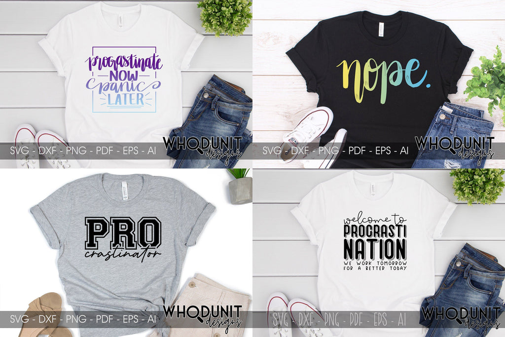 Procrastination Bundle SVG cut file - So Fontsy