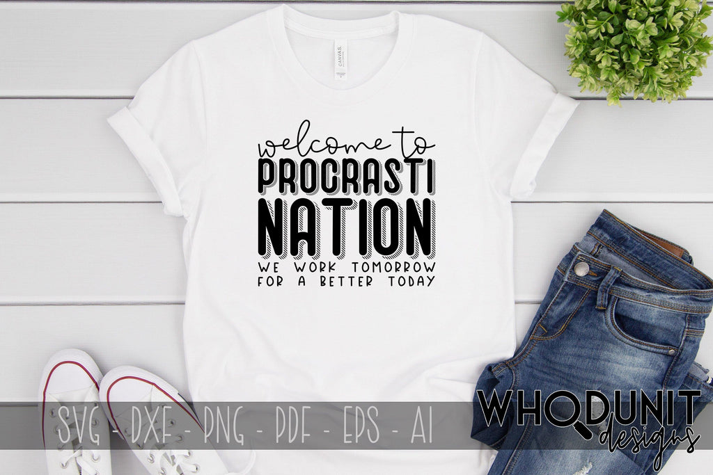 ProcrastiNATION SVG cut file - So Fontsy