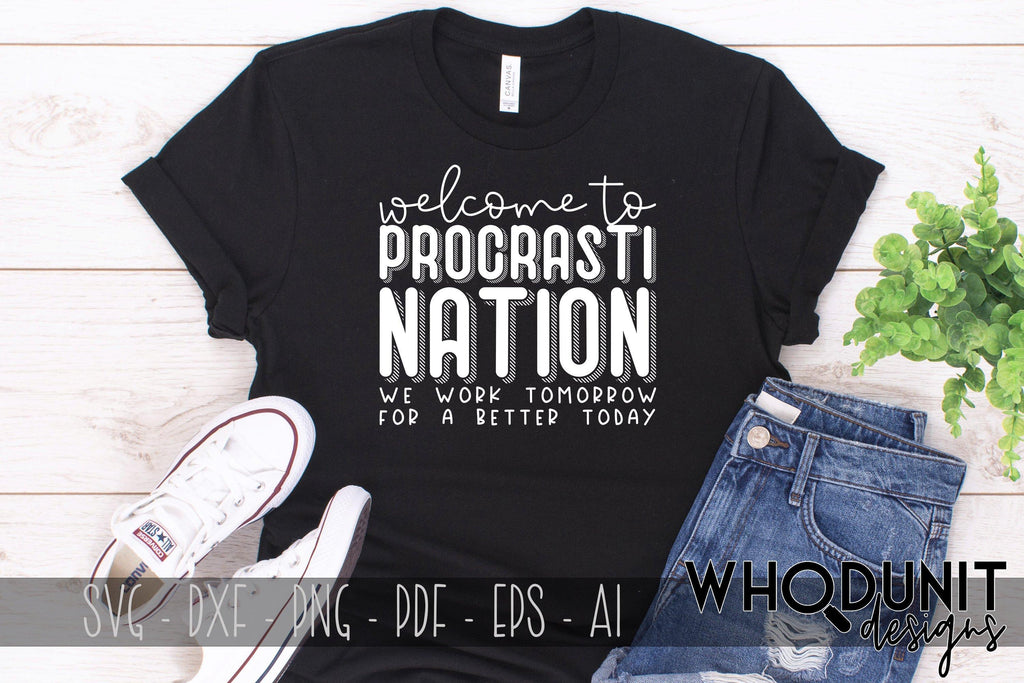 ProcrastiNATION SVG cut file - So Fontsy