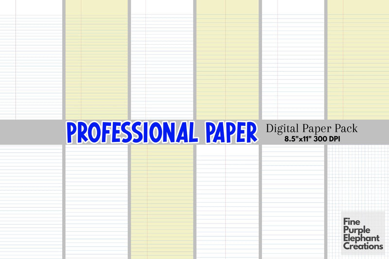 Professional Paper | Writing Sheets - So Fontsy