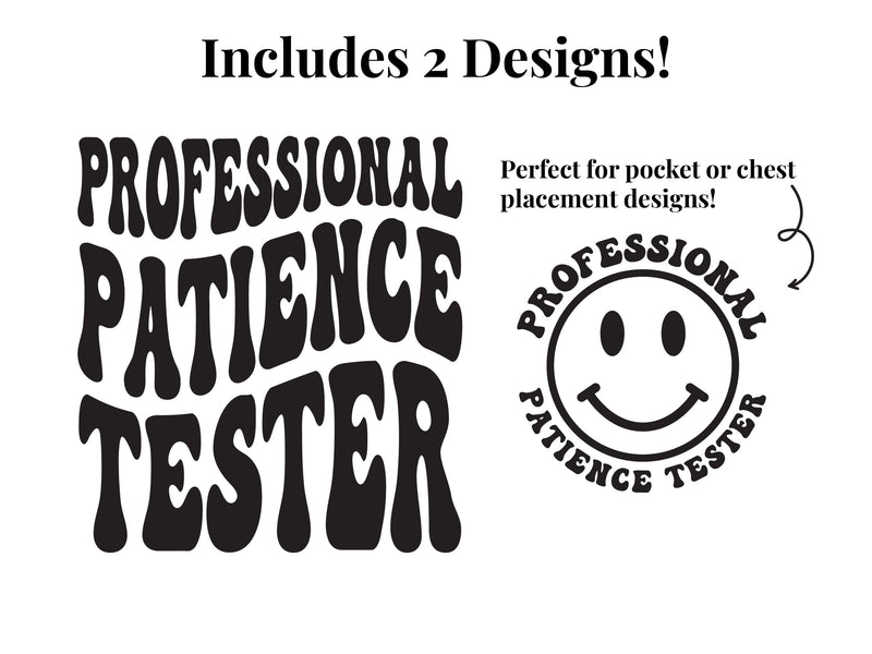 Professional Patience Tester Stencil SVG - So Fontsy