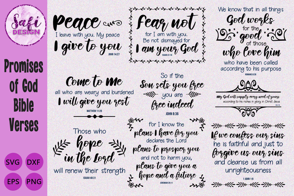 Promises of God Cut File Bundle - So Fontsy