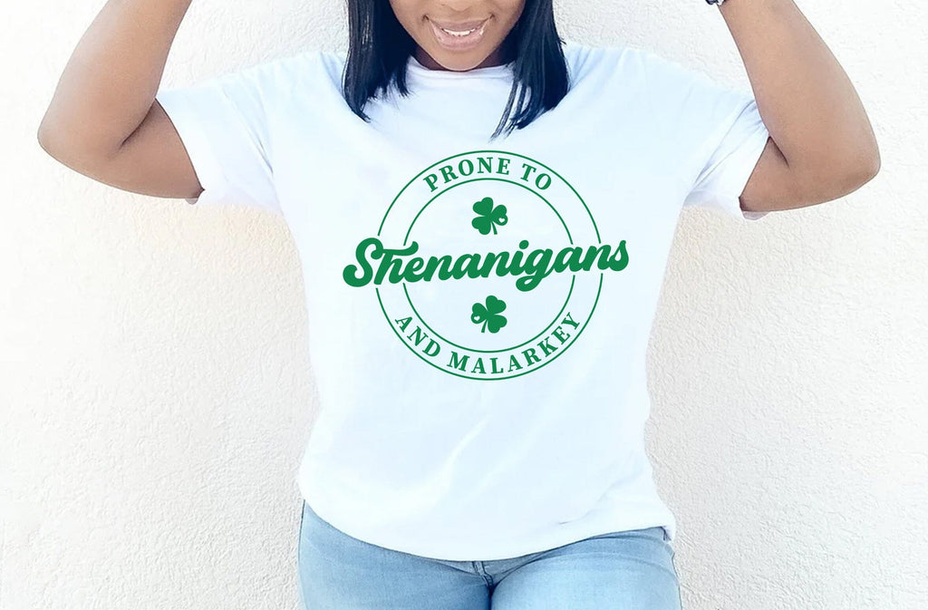 Prone to shenanigans and malarkey svg, Happy Go Lucky Svg, St Patricks ...