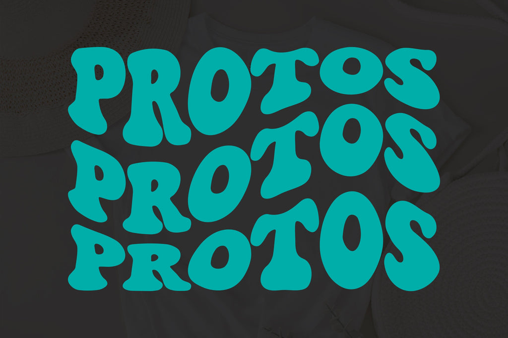 Protos svg, wavy style Stacked EPS PNG Cricut Instant Download - So Fontsy