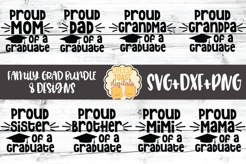 Proud Family Graduation Bundle - End of School SVG PNG DXF Cut Files ...