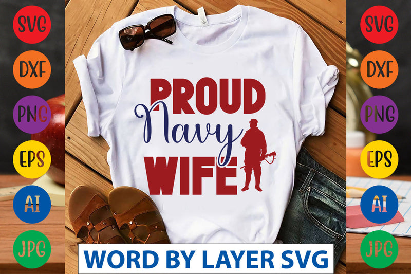 Proud Navy Wife SVG Design - So Fontsy
