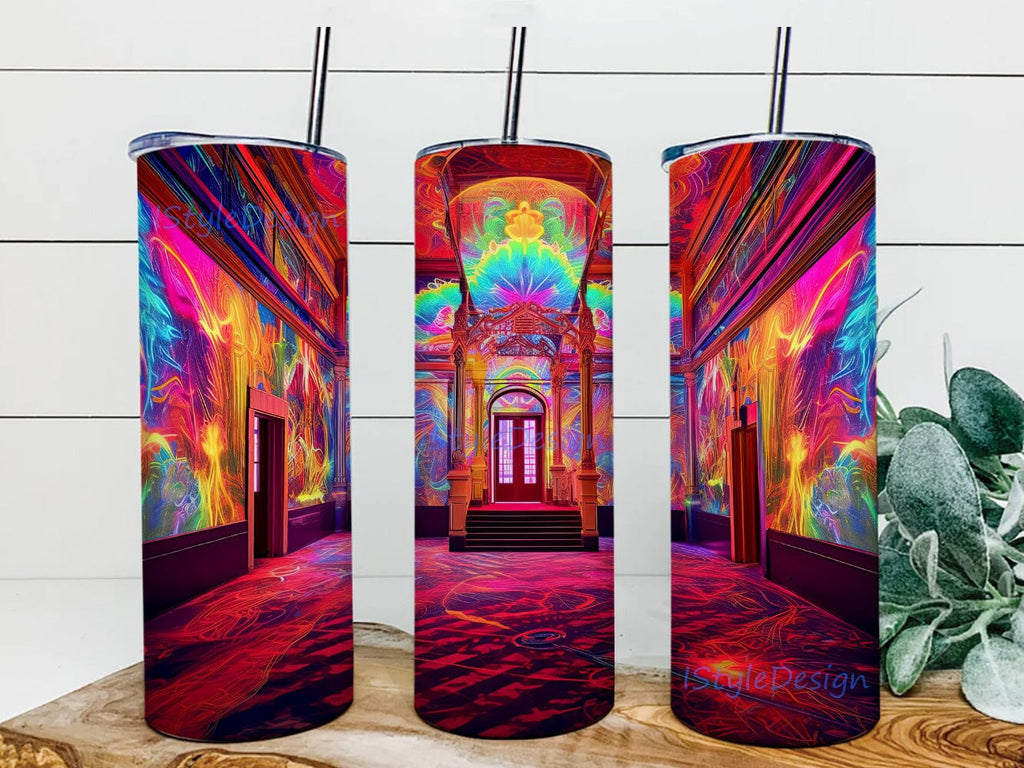 Psychedelic Projections 20oz Skinny Tumbler Sublimation Design, Noen ...