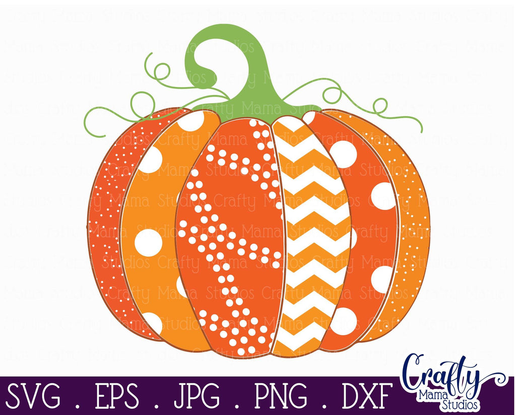 Pumpkin - Fall - Patterned Pumpkin Svg - So Fontsy