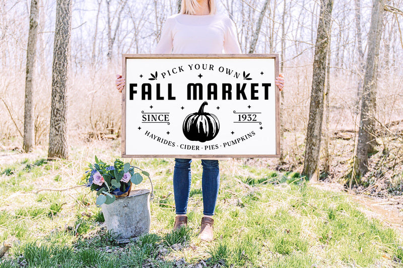 Pumpkin Farm SVG - Fall Farmhouse Sign SVG - So Fontsy