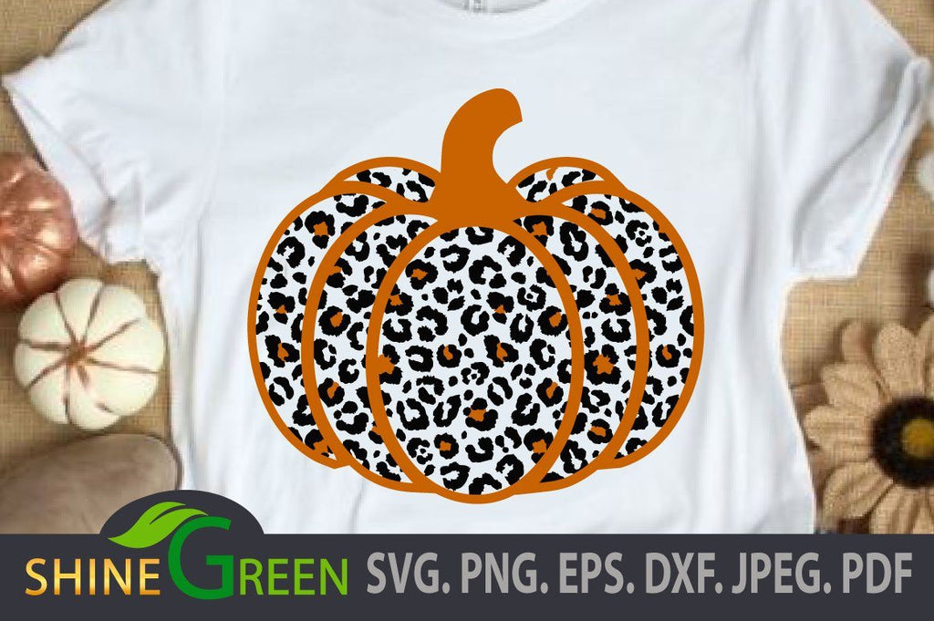 Pumpkin Leopard Print - Fall SVG, PNG, EPS, DXF - So Fontsy